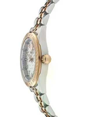 Versace V-code 36mm Watch With Greca-pattern Bezel