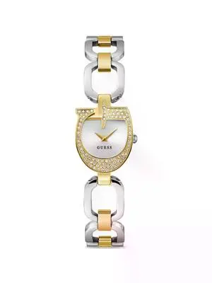 Guess Crystal-embellished 22mm Watch With Chain-link Bracelet - Silver