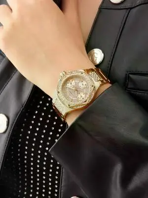 Guess Envy 38mm Watch With Crystal-embellished Bezel