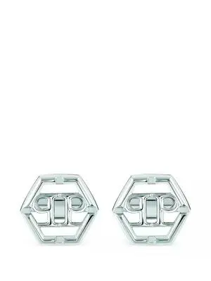 Philipp Plein Plein Icon Hexagon Cufflinks - Silver