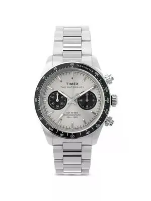 Timex® Waterbury Heritage 41mm Chronograph Watch - Silver