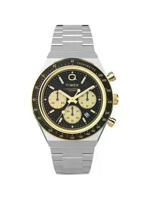 Timex® Q Chronograph 40mm Stainless Steel Watch - Black