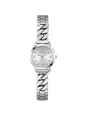 Guess Logo Detail Watch - Silver