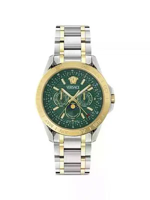 Versace Galaxy Moonphase 44mm Watch - Green