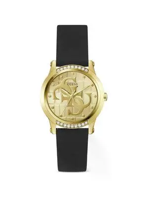 Guess Annette 36mm Watch With Crystal-embellished Bezel - Gold