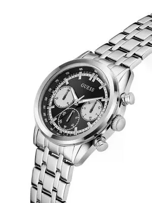 Guess Chronograph Watch With Logo Detail - Black