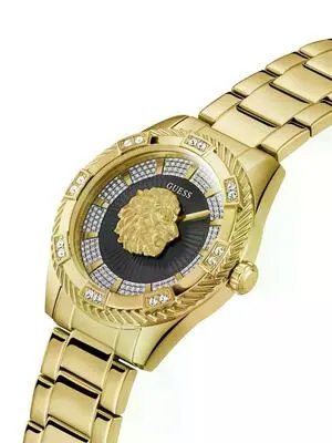 Guess Beast 46mm Watch With Crystal-embellished Bezel