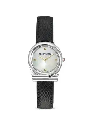 FERRAGAMO Gancini Twisted 28mm Watch - White