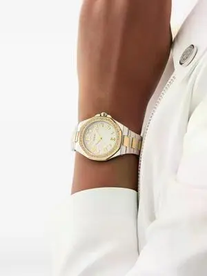 Guess Contessa 34mm Watch With Crystal Embellished Bezel