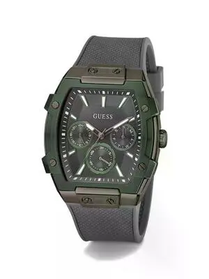 Guess Phoenix 44mm Watch With Textured Silicone Strap