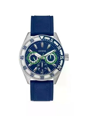 Guess Letterman 44mm Watch - Blue