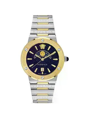 Versace Greca Logo Moonphase Watch - Blue