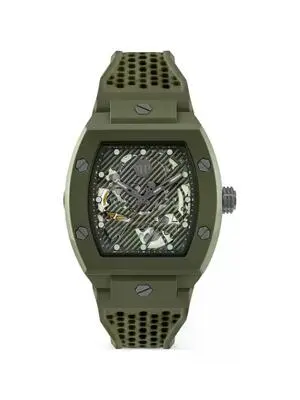 Philipp Plein Skeleton Ecoceramic 44mm Watch - Green