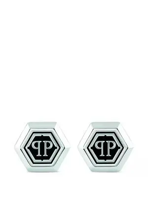Philipp Plein Icon Hexagon-logo Cufflinks - Silver