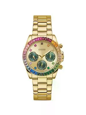 Guess Crystal 36mm Watch - Gold