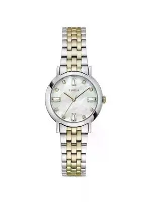 Furla Easy Shape 32mm Watch With Mother-of-pearl Dial And Stainless Steel Case - White