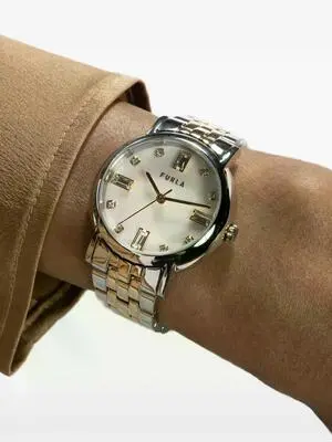 Furla Easy Shape 32mm Watch With Mother-of-pearl Dial And Stainless Steel Case