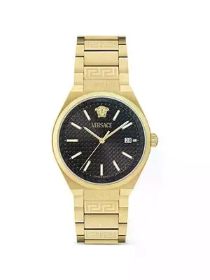 Versace V-auria Greca Watch - Black