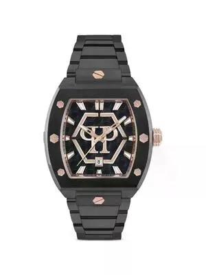 Philipp Plein Hexagon Phantom Tonneau 44mm Watch - Black
