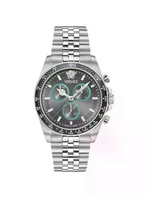 Versace Greca Chrono Wave 43mm Watch - Grey