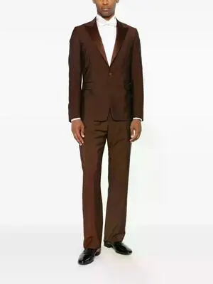Paul Smith Tailored Pressed Crease Trousers - Brown