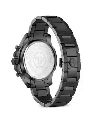 Philipp Plein The Skull Chrono Crystal-embellished 44mm Watch - Black
