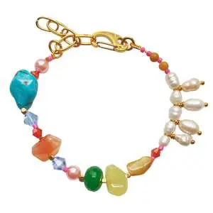 SMILLA BRAV Malibu Mixed Gemstone And Pearl Bracelet - Gray