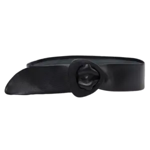 BELTBE Wide Triangle Buckle Belt - Black