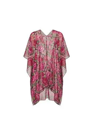 JAMES LAKELAND Rose Print Sheer Kaftan