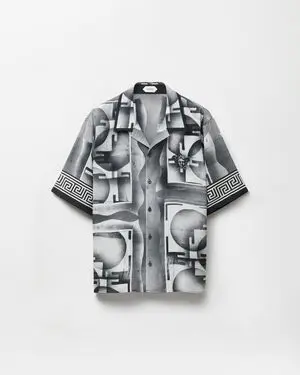 Versace Printed Crêpe De Chine Silk Shirt