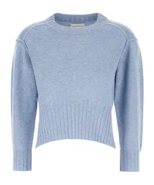 LOULOU STUDIO Crew Neck Sweater With Side Slit