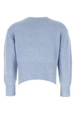 LOULOU STUDIO Crew Neck Sweater With Side Slit