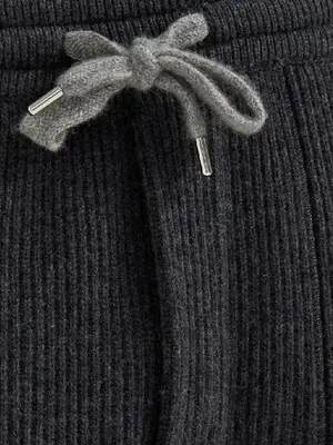 Brunello Cucinelli Drawstring Ribbed Track Pants - No