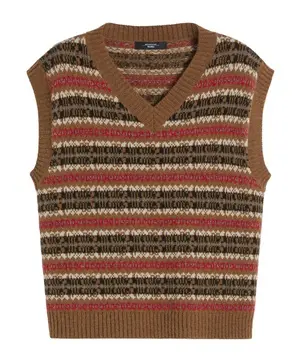 Max Mara Wool And Alpaca Jacquard Gilet