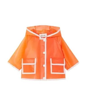 Bonpoint Hooded Contrast-trim Rain Coat
