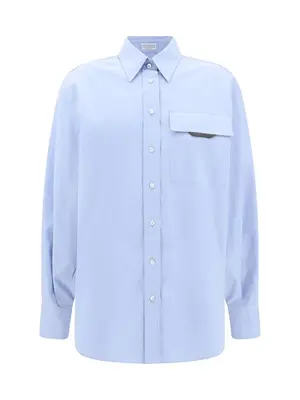 Brunello Cucinelli Long Sleeve Jewel-embellished Pocket Shirt