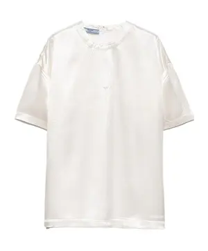 Prada Short-sleeved Satin Top