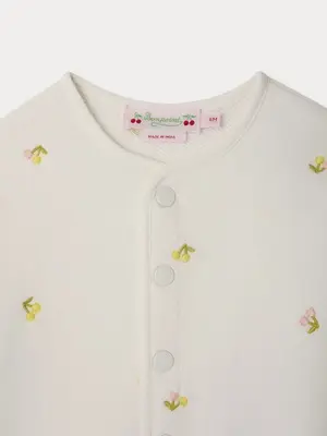 Bonpoint Eris Cherry Embroidered Sweatshirt - Off-white