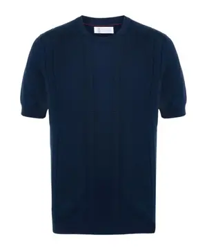 Brunello Cucinelli Knitted Cotton T-shirt