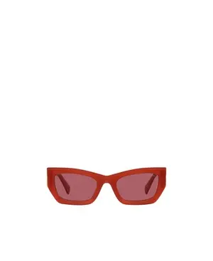 Miu Miu Rectangular Frame Sunglasses - Pink
