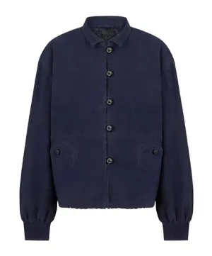 BLAZÉ MILANO Suede Jacket - Midnight Blue