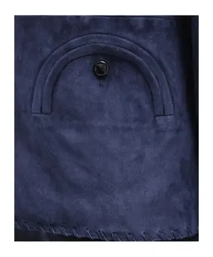 BLAZÉ MILANO Suede Jacket - Midnight Blue