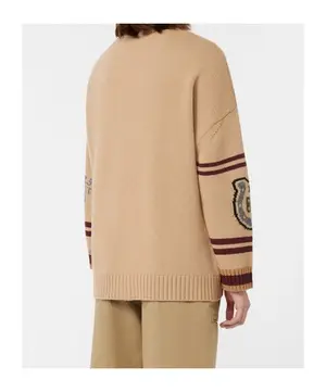 Max Mara Belgio Knitted Oversized Cardigan With Graphic Print