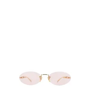 Gucci Gucci Beaded Oval Sunglasses Pink