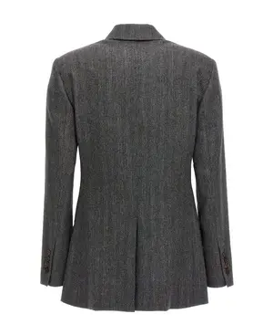 Brunello Cucinelli Striped Double-breasted Blazer
