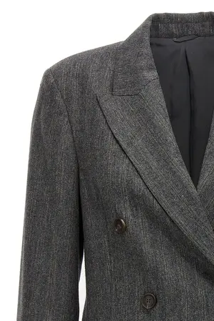 Brunello Cucinelli Striped Double-breasted Blazer