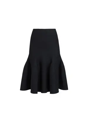 Alaïa Sculptural Godet Knit Midi Skirt
