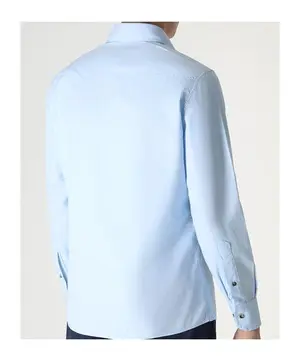 Brunello Cucinelli Collared Long-sleeved Shirt - Blue