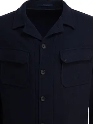 Tagliatore Long-sleeved Button-up Jacket With Lapel Collar