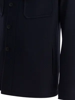 Tagliatore Long-sleeved Button-up Jacket With Lapel Collar